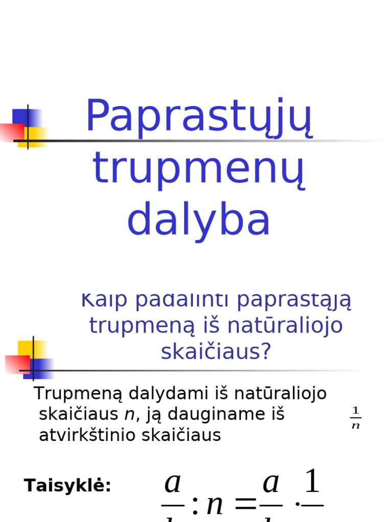 Paprastuju - Trupmenu - Dalyba (Autosaved) | PDF