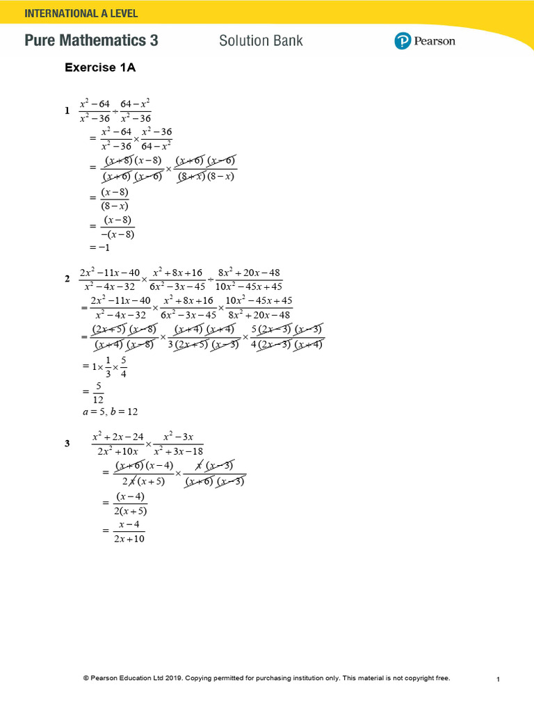 P3 Exercise 1A | PDF