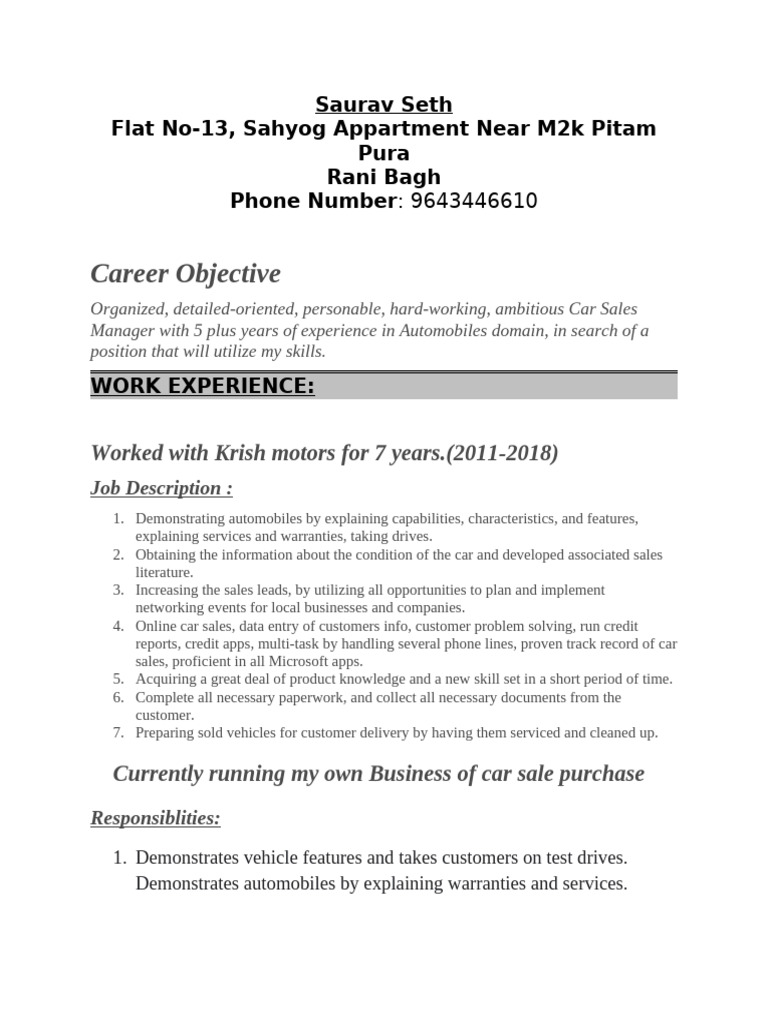 Saurav Seth Resume | PDF