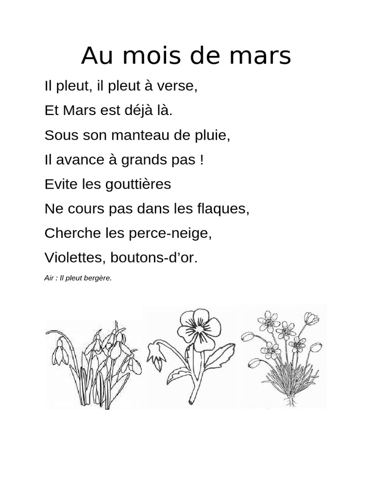 Comptine Mars | PDF