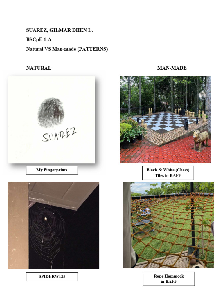 Suarez Gilmar (Natural Vs Manmade) | PDF