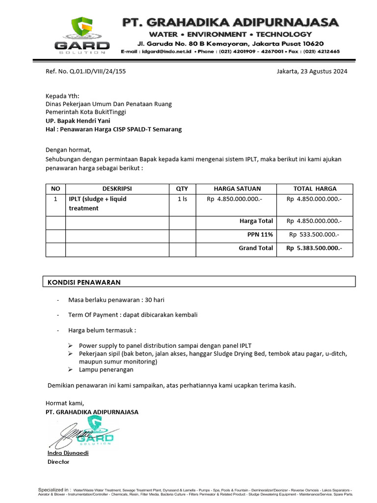 SPH-1 IPLT BukitTinggi | PDF
