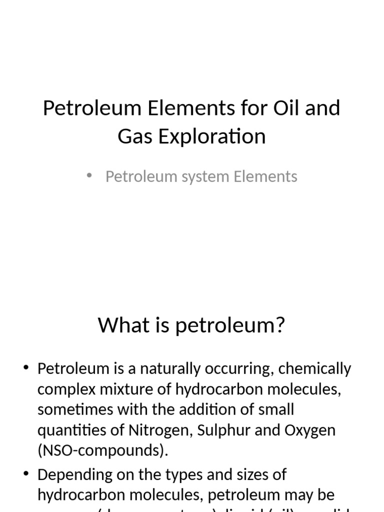 Petroleum System Elements | PDF