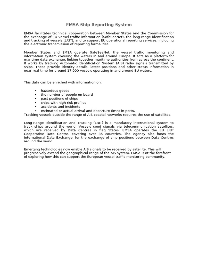 3 Ship Reporting Systems | PDF | Shipping | Water Transport