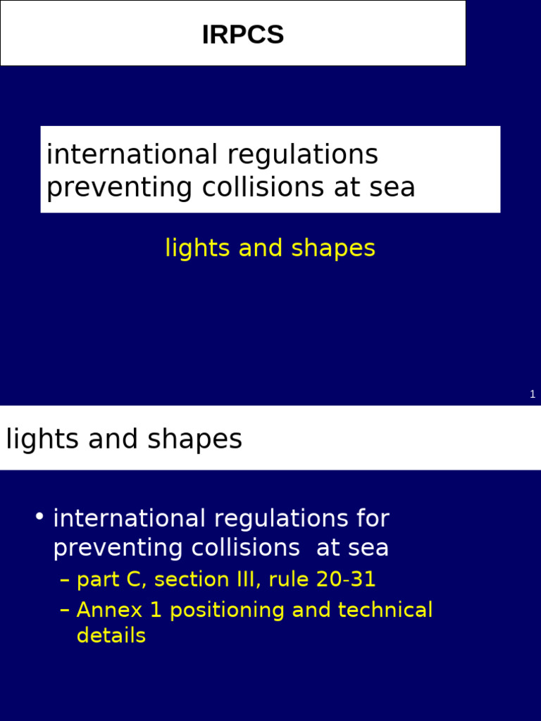 2. COLREGS lights and shapes (4) | PDF