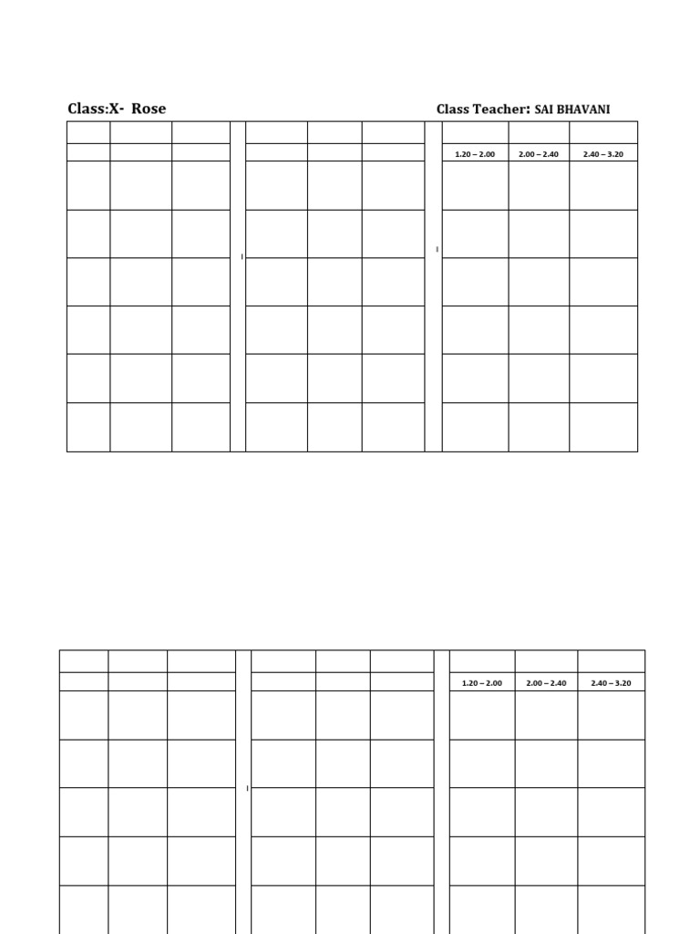 Class Wise Time Table 23-24 | PDF