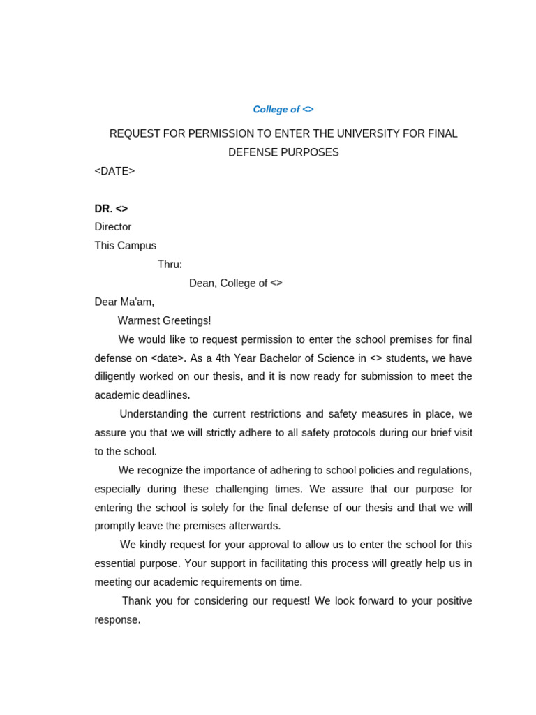 Letter of Request Template | PDF