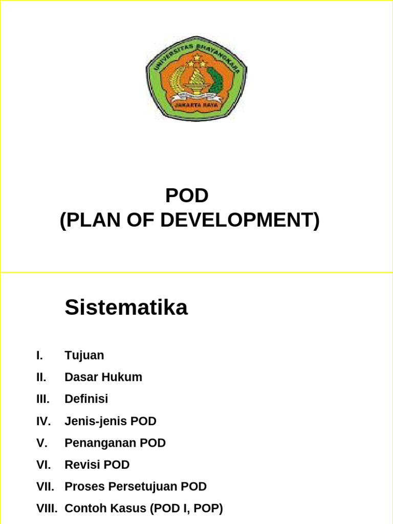 POD (Plan of Development) | PDF
