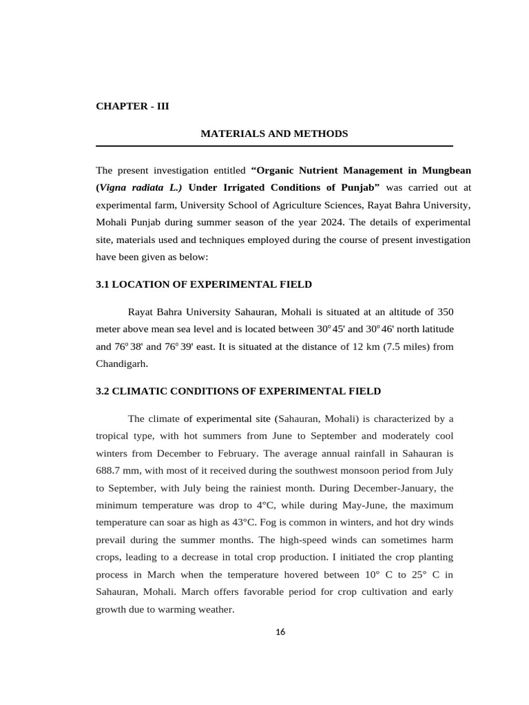 Chapter-3 Material and methods | PDF