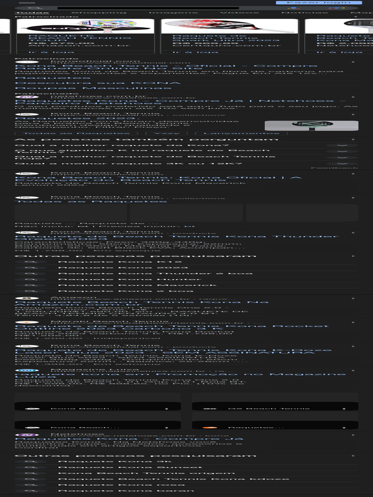 Kona Raquete BT - Pesquisa Google | PDF