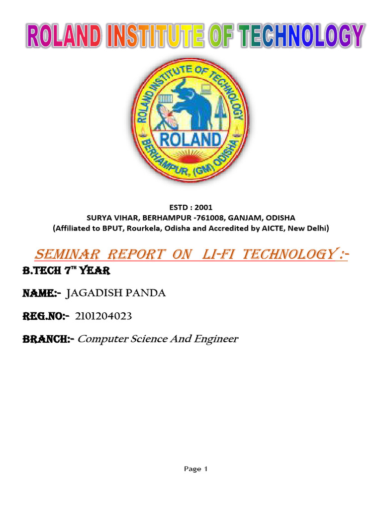 lifi-seminar-report[1] | PDF