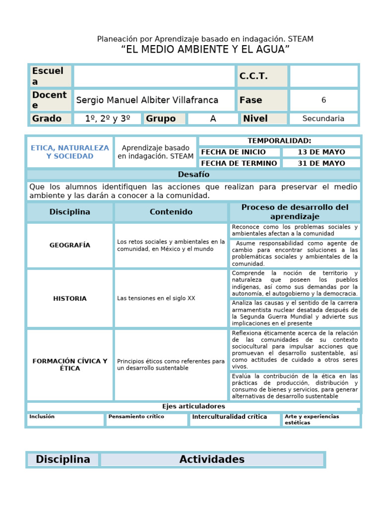 PROYECTO_EL_MEDIO_AMBIENTE | PDF