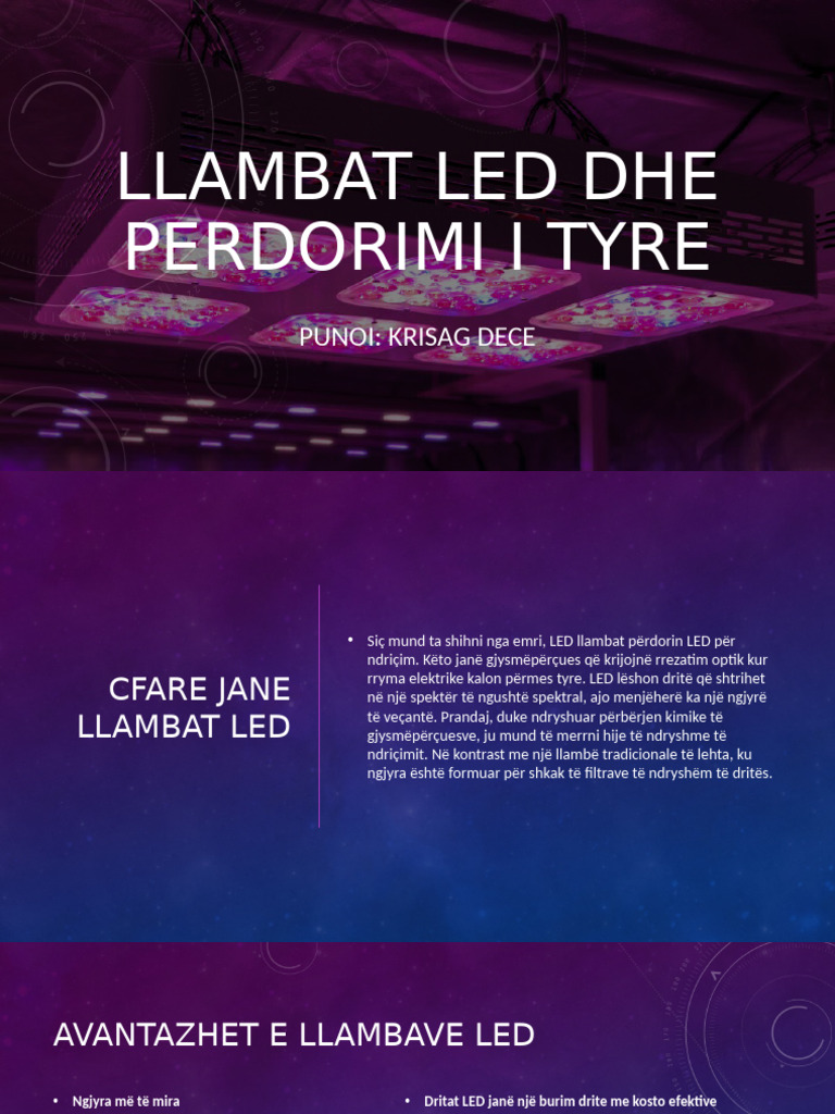 Llambat LED Dhe Perdorimi I Tyre | PDF