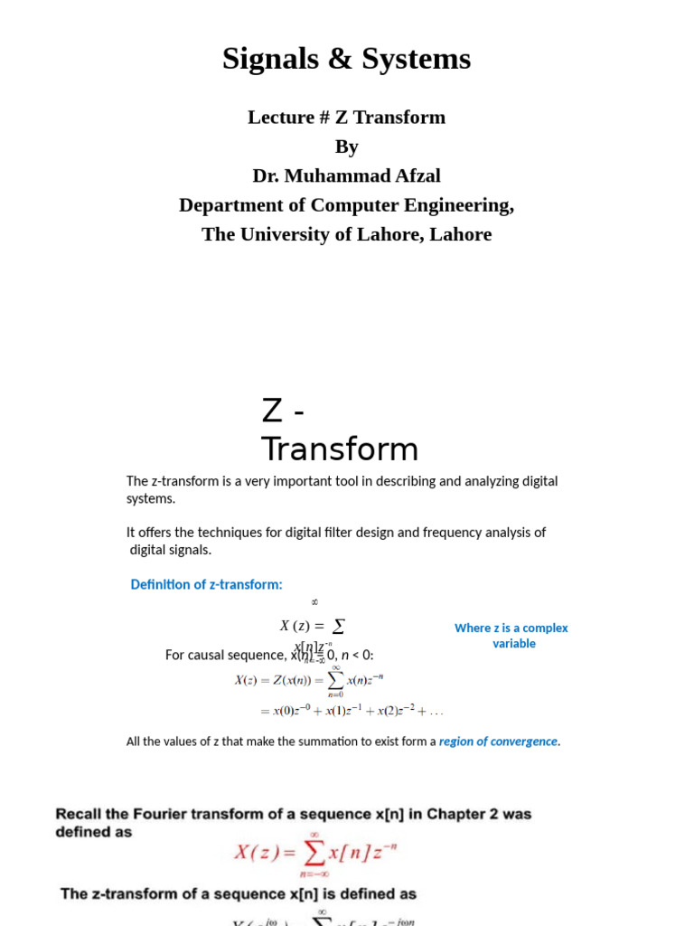 Z Transform | PDF