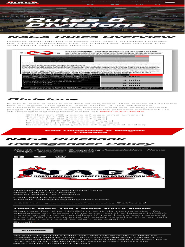 Rules & Divisions - NAGA Fighter | PDF