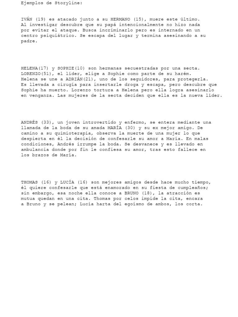 Ejemplos Storyline | PDF