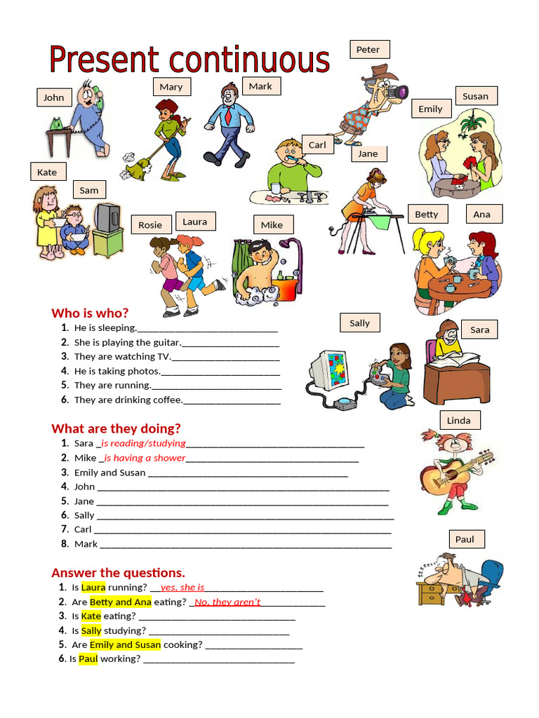 present-continuous | PDF