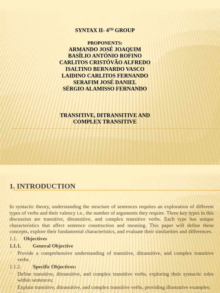 4TH Group Work-Syntax - Ii - 2024 | PDF
