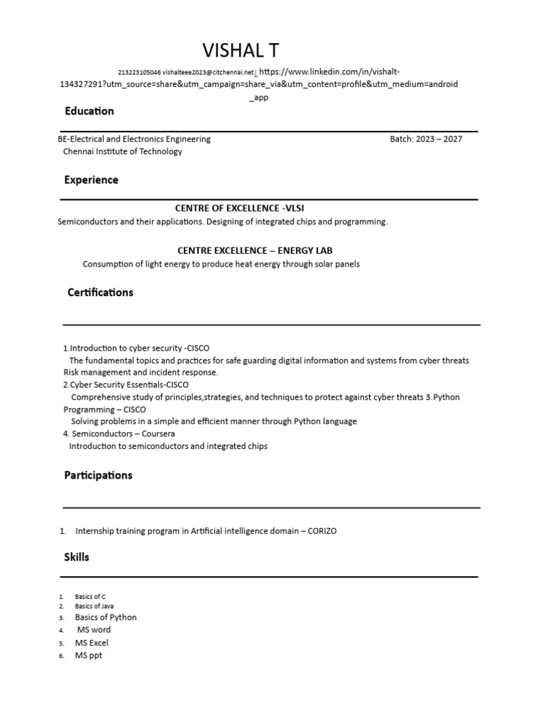 Varsha Resume' | PDF