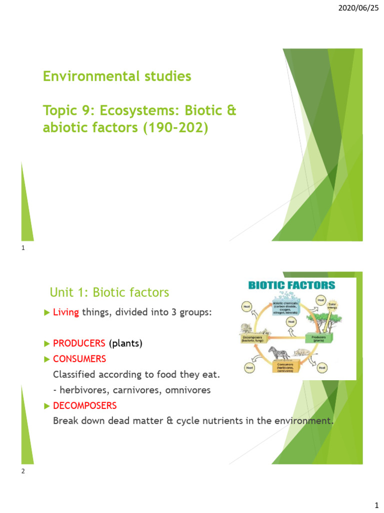 Gr10 Topic 9 - Biotic&abiotic CC | PDF