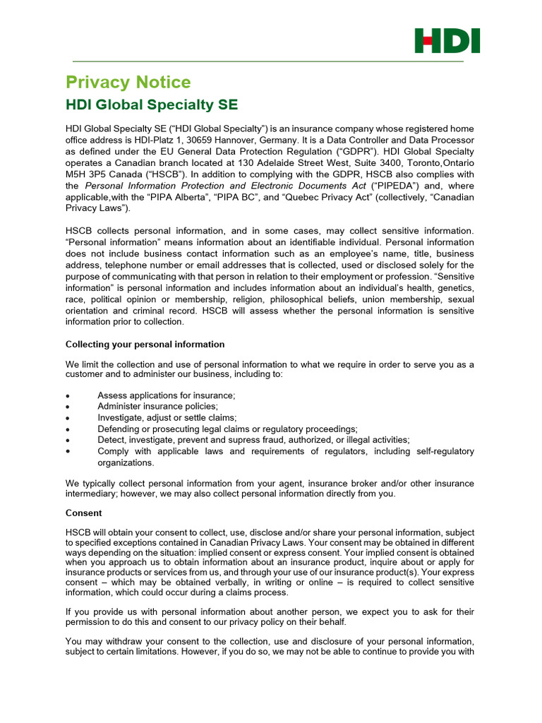 HSCB Consolidated Privacy Notice For All Instances (English) - Updated ...