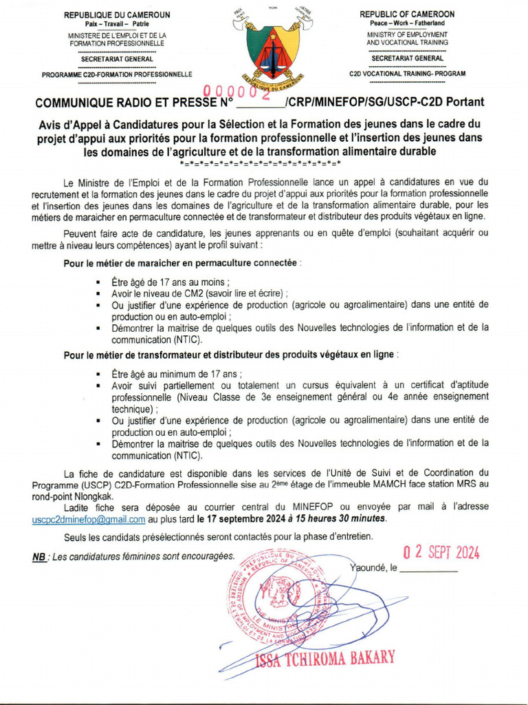 Communiqué | PDF