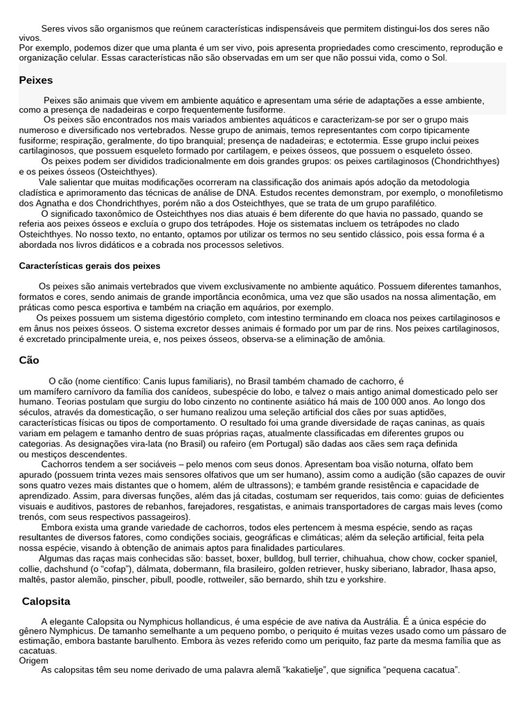 Seres Vivos São Organismos Que Reúnem Características Indispensáveis ...