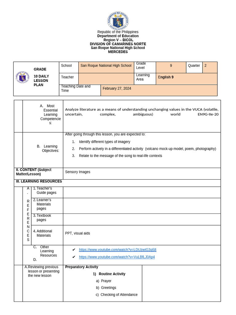 Cot 2nd Quarter | PDF