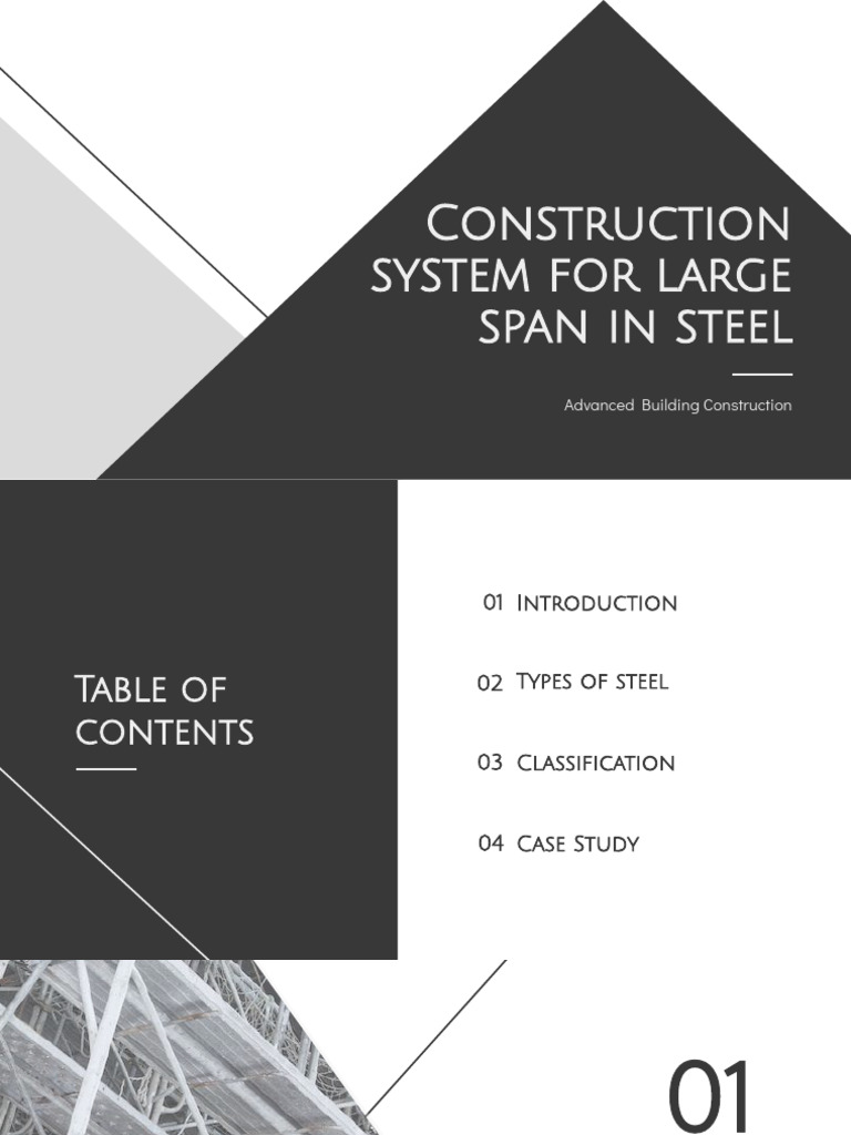 Construction System For Large Span in Steel | PDF