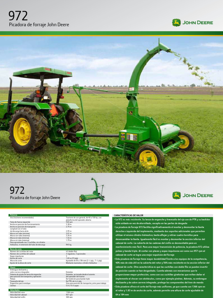 Picadora de Forraje John Deere | PDF