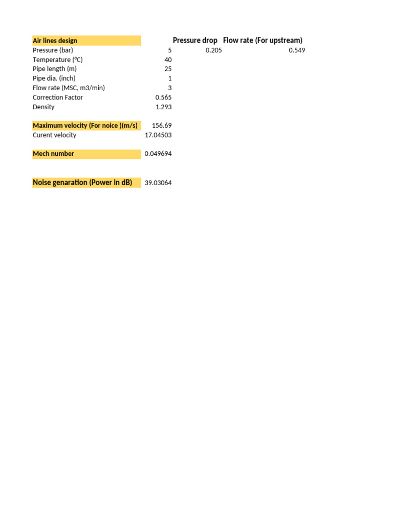 Compressed Air Flow Calculation | PDF