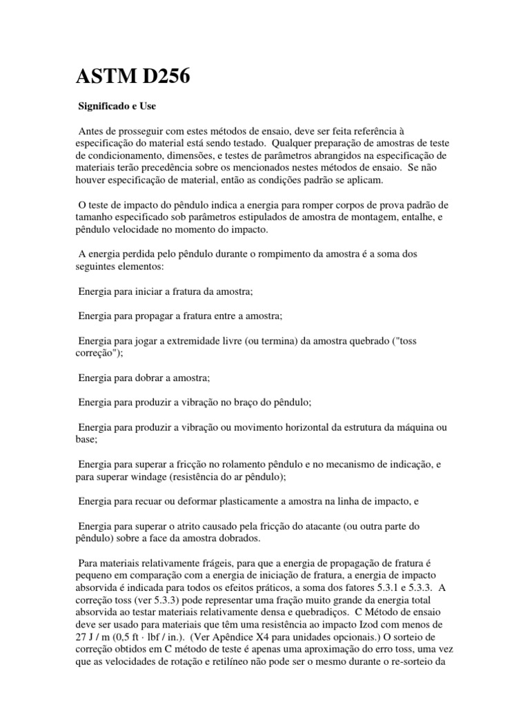 Astm D256 | PDF | Martelo | Massa