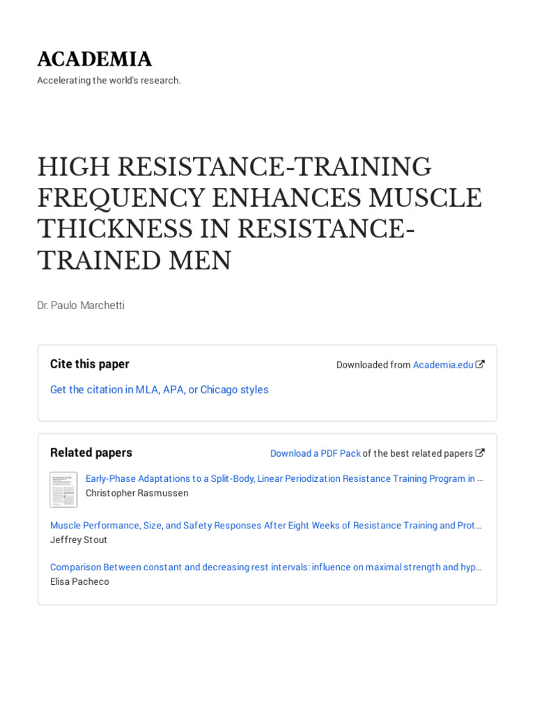 D100 JSCR High Resistance-Training Frequency Enhances Muscle Thickness ...