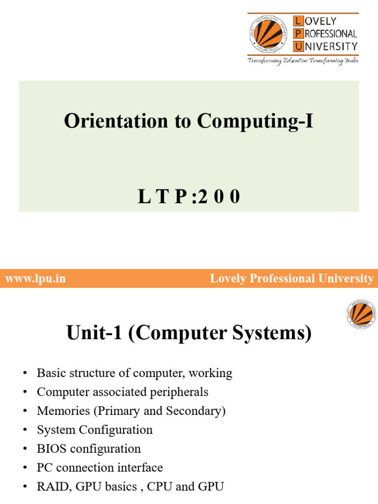 Unit 1 Cse111 | PDF