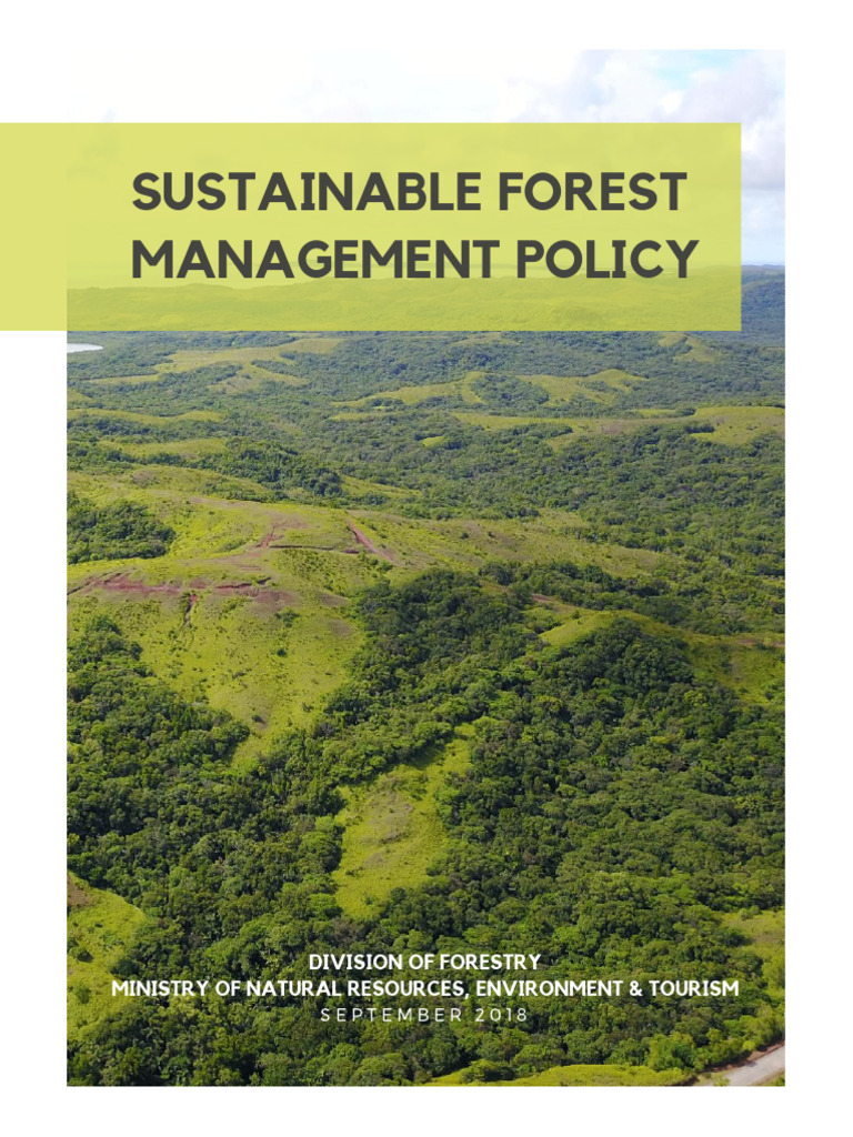 Sustainable Forest Management SFM Policy | PDF