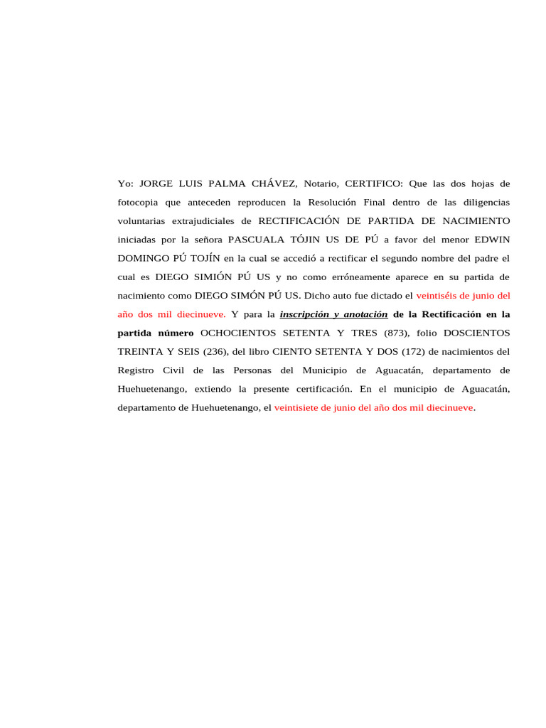 Certificacion de La Resolucion Final | PDF