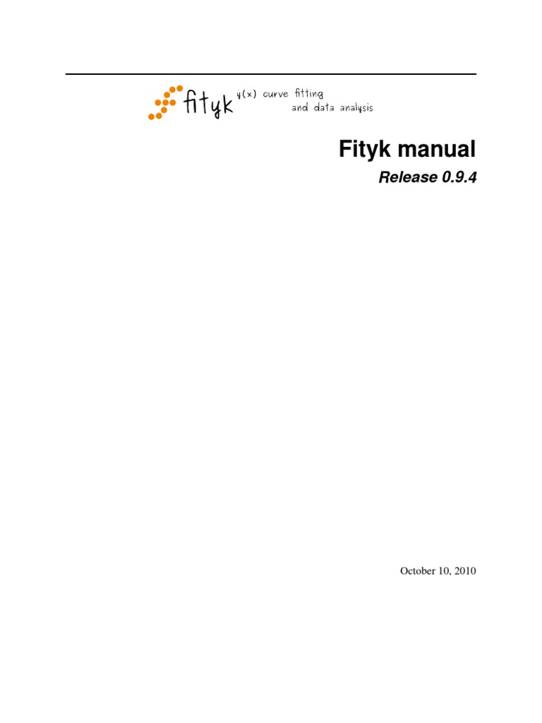 Fityk Manual | PDF | Command Line Interface | Parameter (Computer Programming)