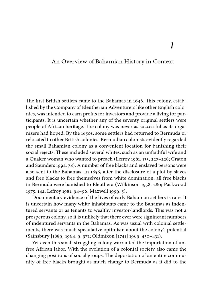 Overview of Bahamian History | PDF