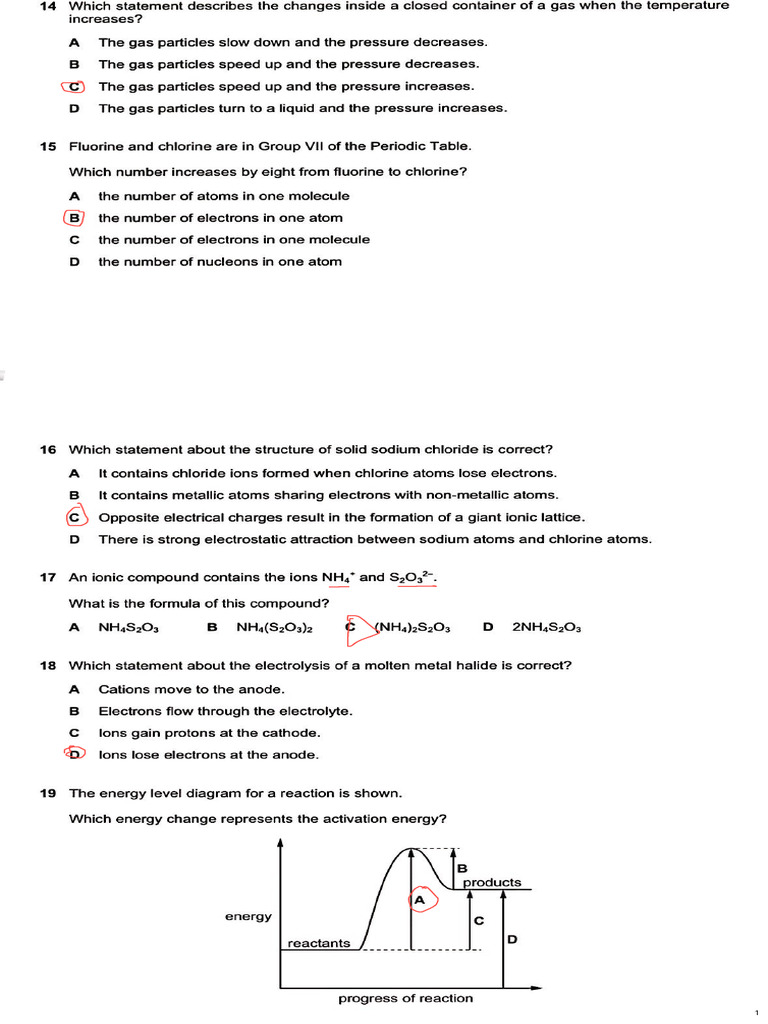 First Chem (Combined Science Mock) 25 Ma | PDF