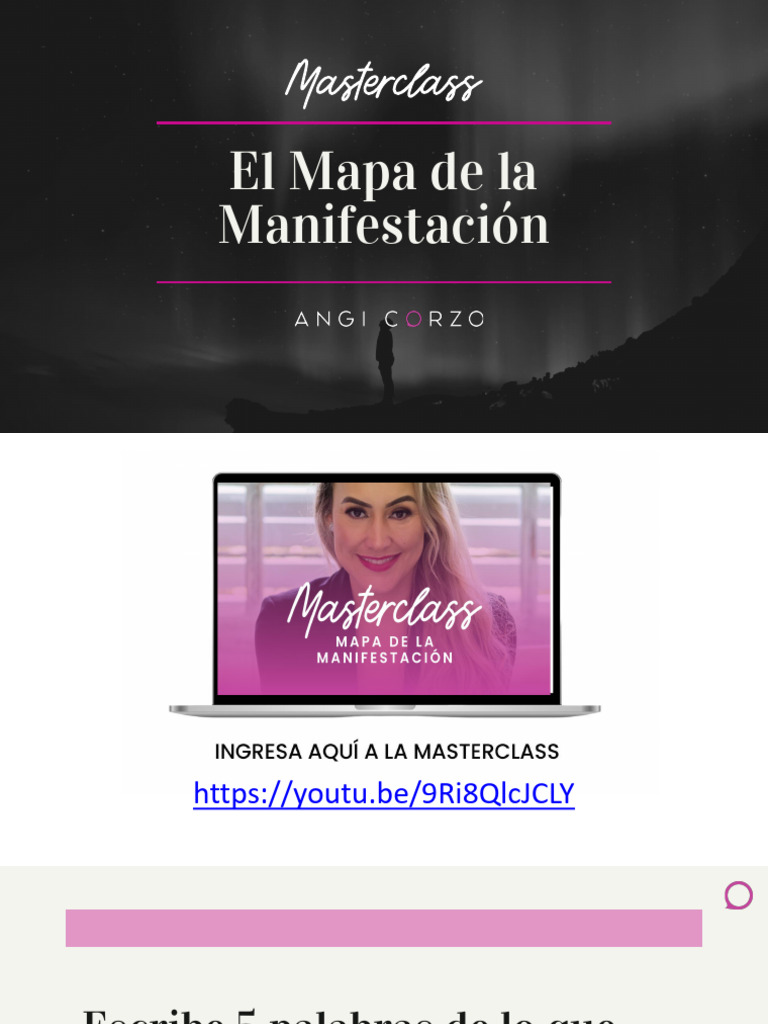 MasterClass -El Mapa de la manifestación- con Angi Corzo | PDF