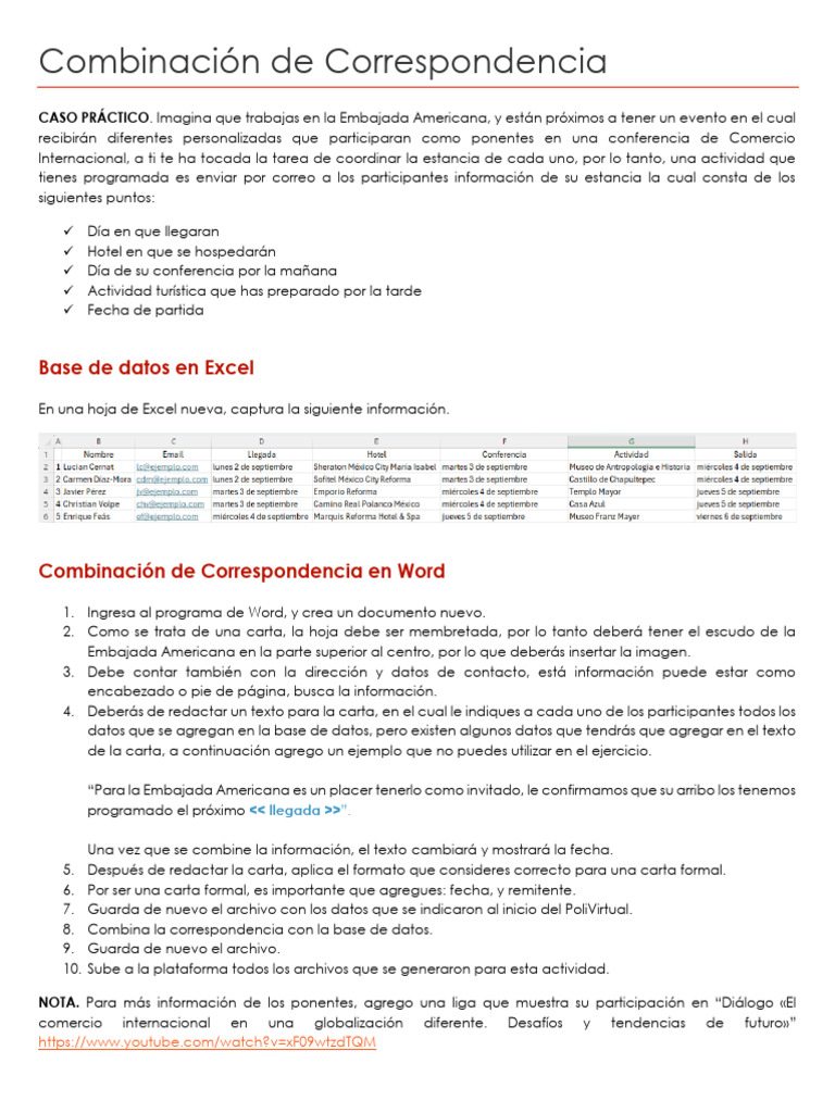 04 Combinación de Correspondencia | PDF