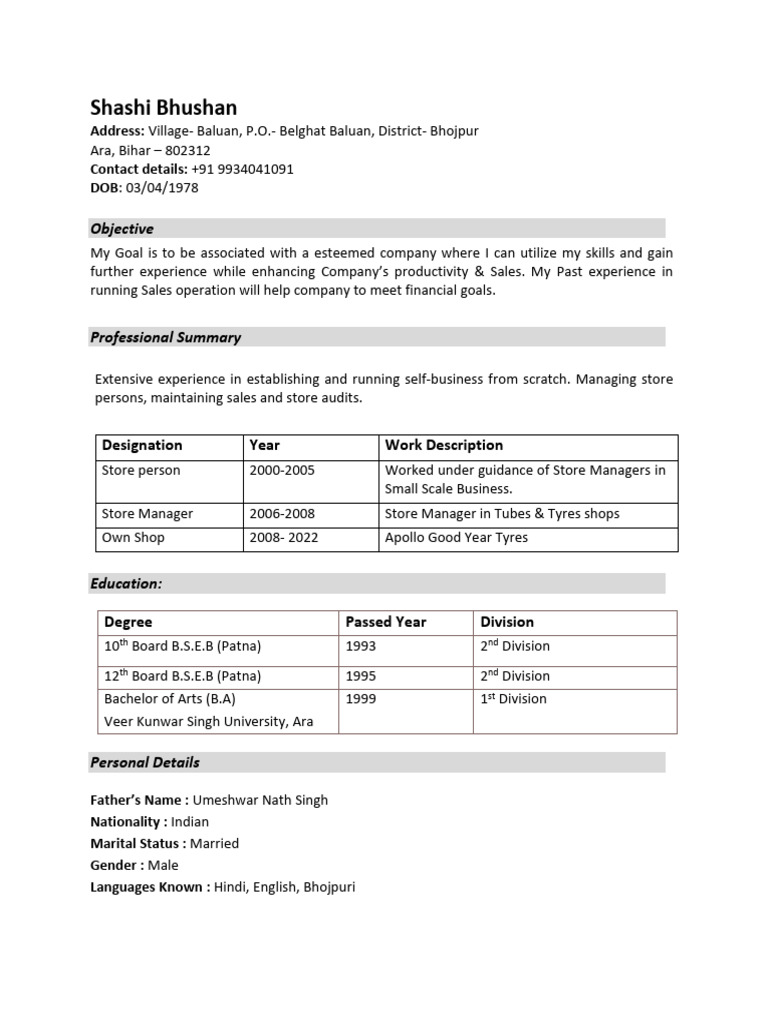 Shashi Bhushan_Resume | PDF