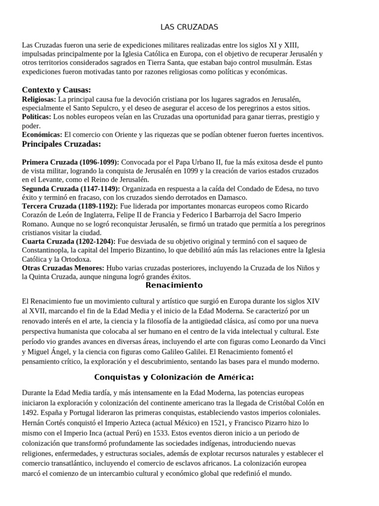 Las Cruzadas | PDF