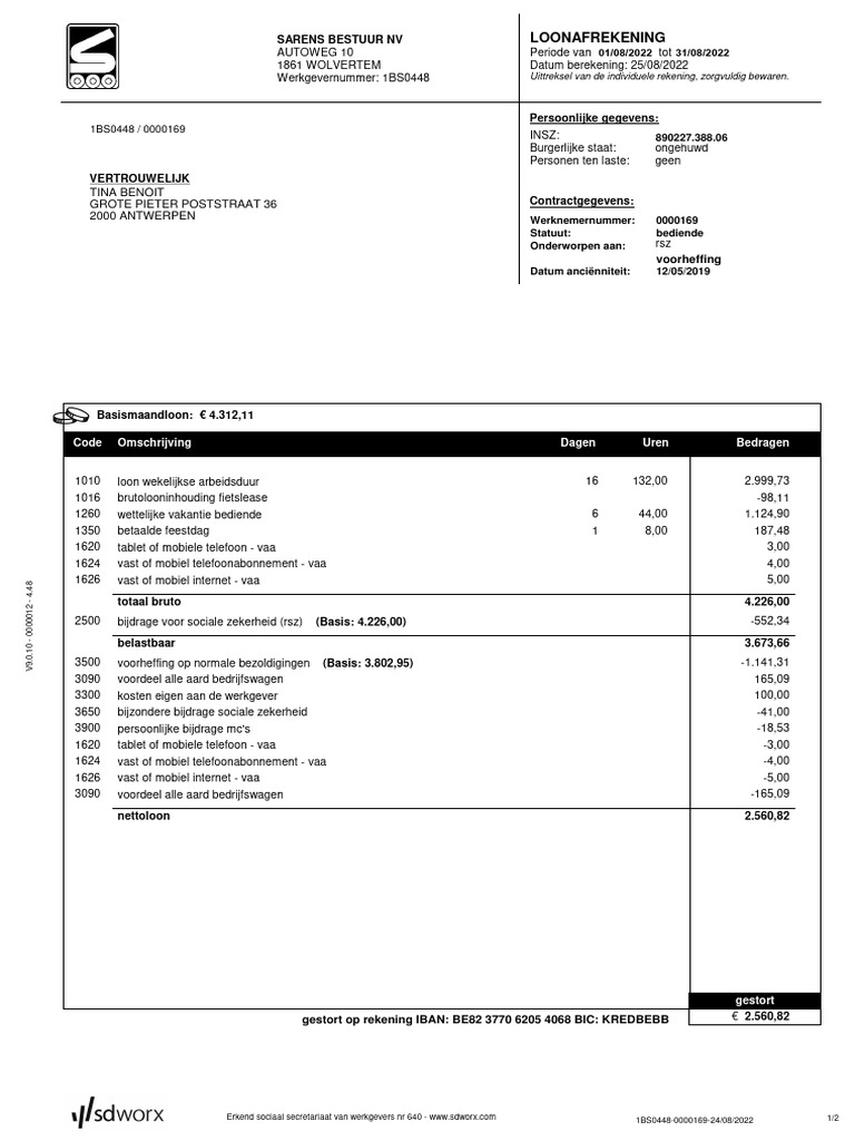 1BS0448 20220824 Loonbrief 0000169 | PDF