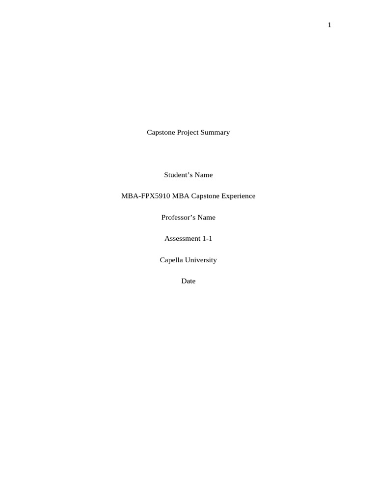 Capstone Project Summary | PDF