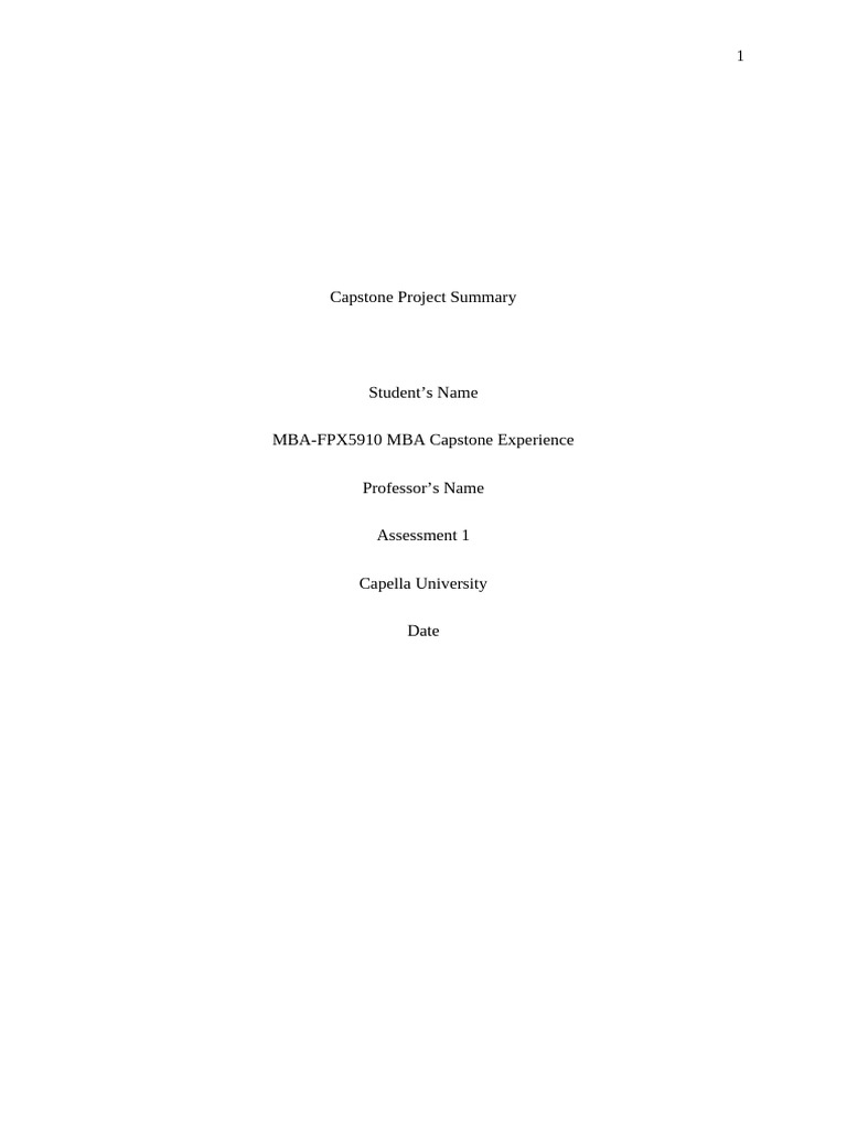 Capstone Project Summary | PDF