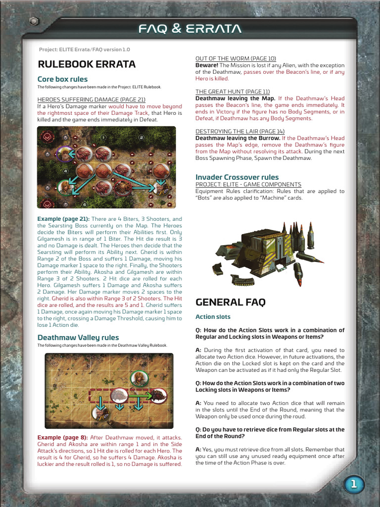 Project ELITE Errata-FAQ v1.0 | PDF | Gaming