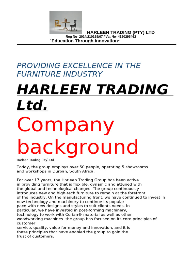 Simple Company Profile Sample | PDF | Art | Career & Growth