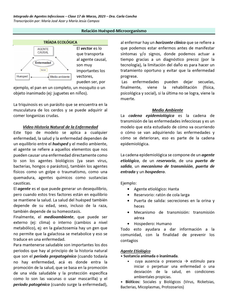 Resumen Agente Infecciosos | PDF