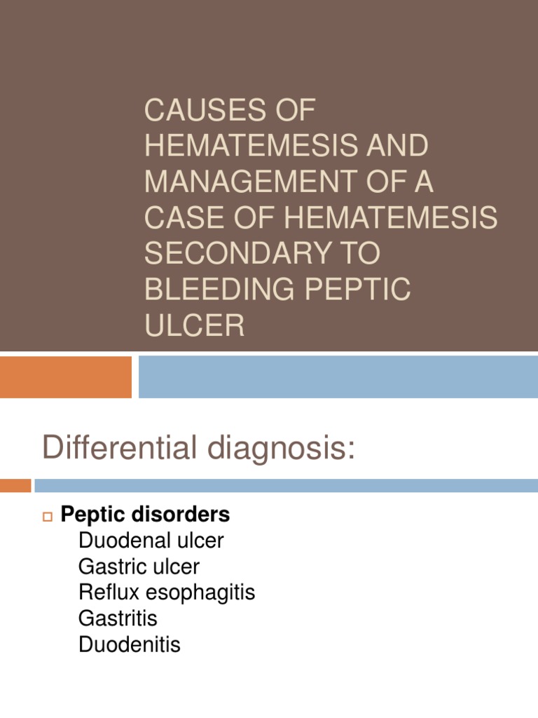 Hematemesis Causes